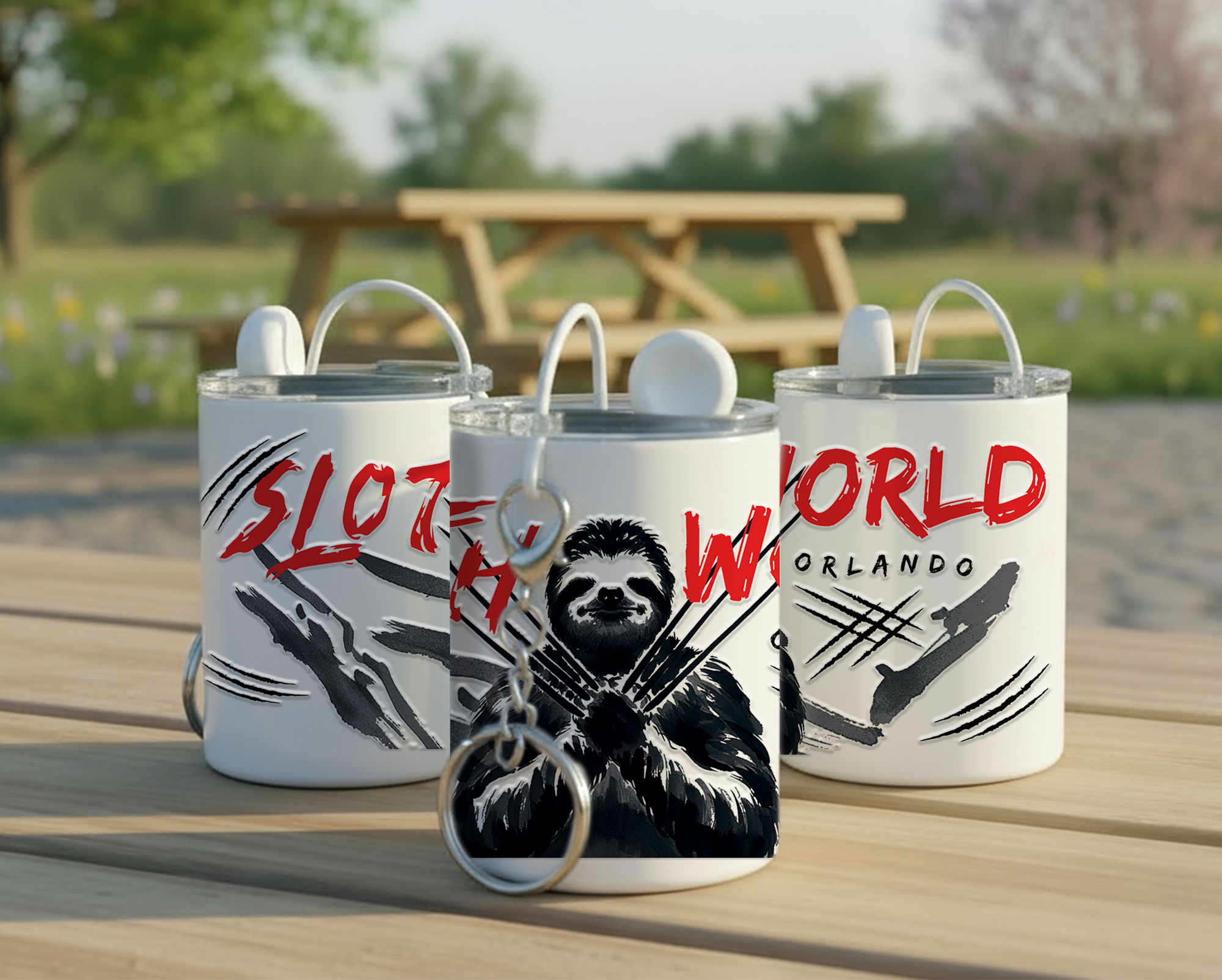 Slow Fury: 3oz Steel Keychain Mini Tumbler – Sloth World Orlando